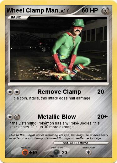 Pokémon Wheel Clamp Man - Remove Clamp - My Pokemon Card