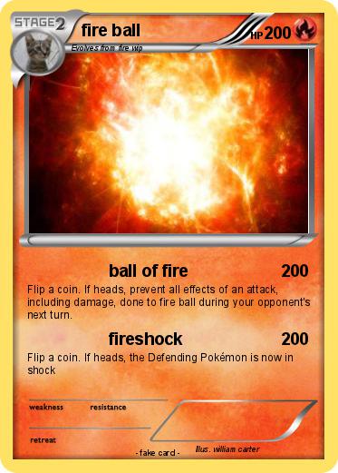 Pokémon fire ball 110 110 - ball of fire - My Pokemon Card