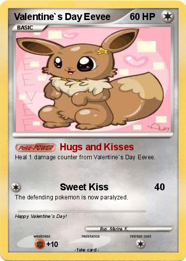 Pokémon Valentine s Day Eevee 1 1 - Hugs and Kisses - My Pokemon Card