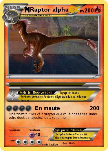 Pokémon Raptor alpha - En meute - Ma carte Pokémon