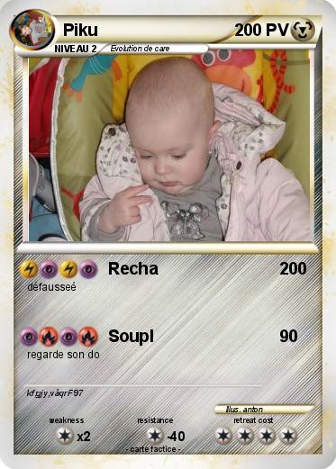 Pokémon Piku 6 6 - Recha - Ma carte Pokémon