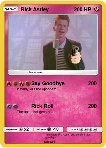 Pokémon Rick Astley 419 419 - Say Goodbye - My Pokemon Card