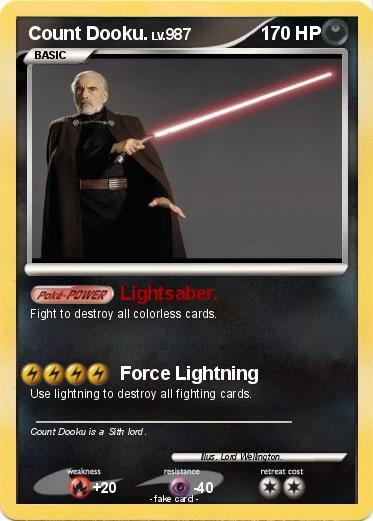 Pokémon Count Dooku 21 21 - Lightsaber. - My Pokemon Card