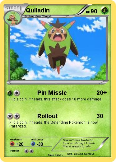 Pokémon Quiladin 3 3 - Pin Missle - My Pokemon Card