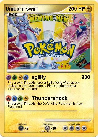 Pokémon Unicorn swirl - agility - My Pokemon Card