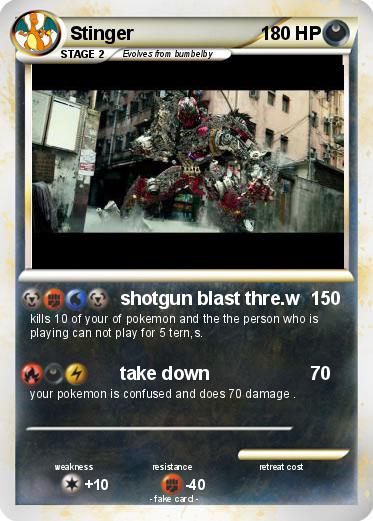 Pokémon Stinger 101 101 - shotgun blast thre.w - My Pokemon Card
