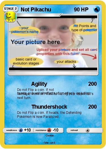 Pokémon Not Pikachu 9 9 - Agility - My Pokemon Card