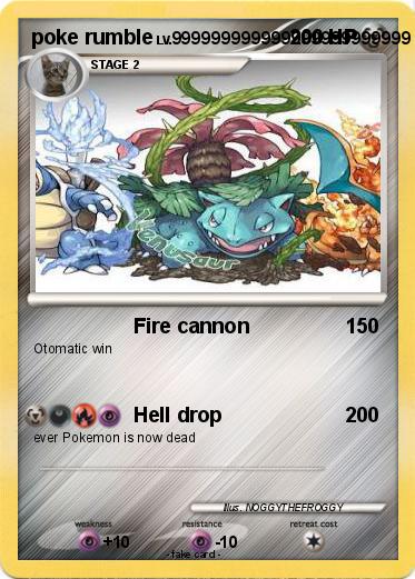 Pokémon poke rumble - Fire cannon - My Pokemon Card