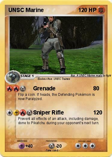 Pokémon UNSC Marine 13 13 - Grenade - My Pokemon Card