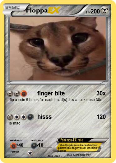 Pokémon Floppa 32 32 - finger bite - My Pokemon Card