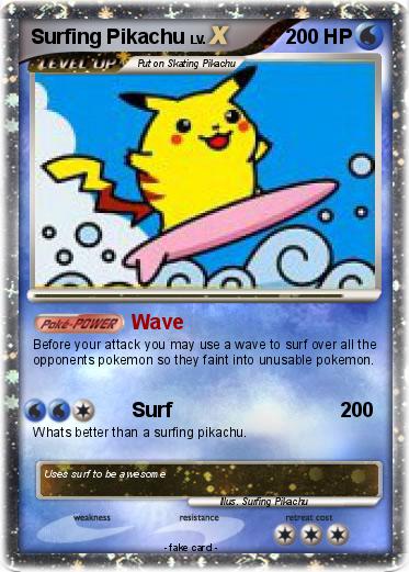 Pokémon Surfing Pikachu 105 105 - Wave - My Pokemon Card