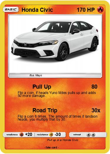 Pokémon Honda Civic 24 24 - Pull Up - My Pokemon Card