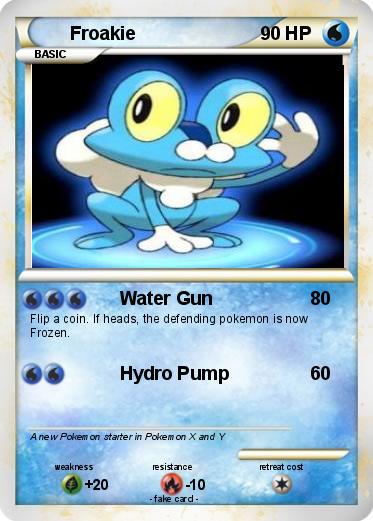 Pokémon Froakie 72 72 - Water Gun - My Pokemon Card