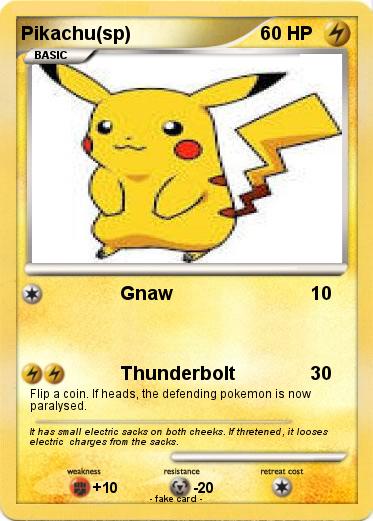 Pokémon Pikachu sp 6 6 - Gnaw - My Pokemon Card