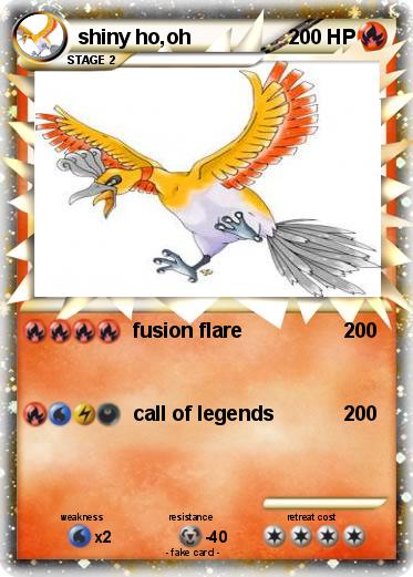 Pokémon shiny ho oh 26 26 - fusion flare - My Pokemon Card