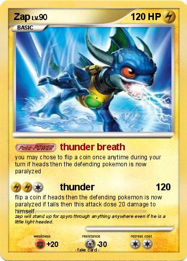Pokémon Zap 230 230 - thunder breath - My Pokemon Card