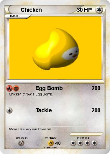 Pokémon Chicken 372 372 - Egg Bomb - My Pokemon Card