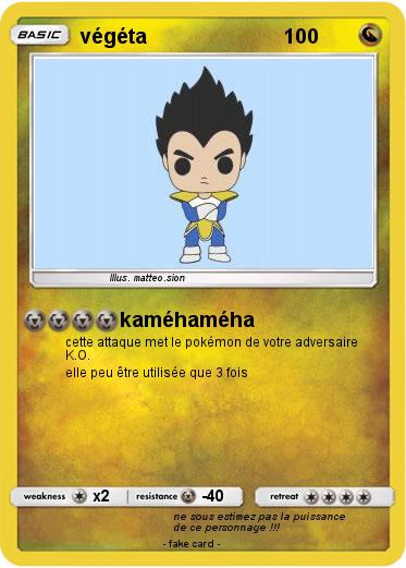 Pokémon vegeta 2762 2762 - kaméhaméha - Ma carte Pokémon