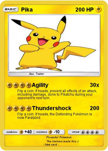 Pokémon Pika 1865 1865 - Agility - My Pokemon Card