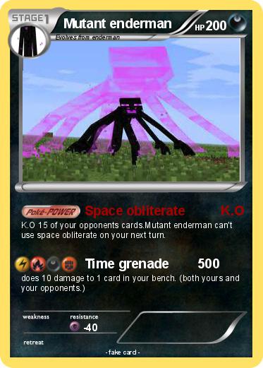 Pokémon Mutant enderman 83 83 - Space obliterate K.O - My Pokemon Card