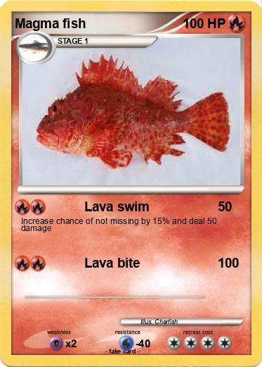 Pokémon Magma fish - Lava swim - My Pokemon Card