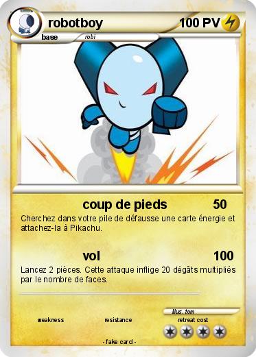 Pokémon robotboy 50 50 - coup de pieds - Ma carte Pokémon