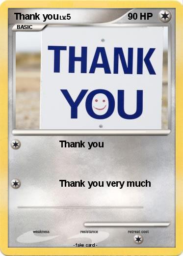 Pokémon Thank you 2 2 - Thank you - My Pokemon Card