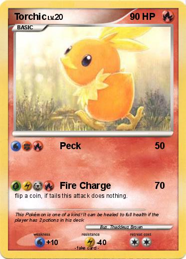 Pokémon Torchic 204 204 - Peck - My Pokemon Card