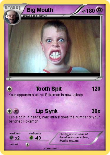 Pokémon Big Mouth 54 54 - Tooth Spit - My Pokemon Card