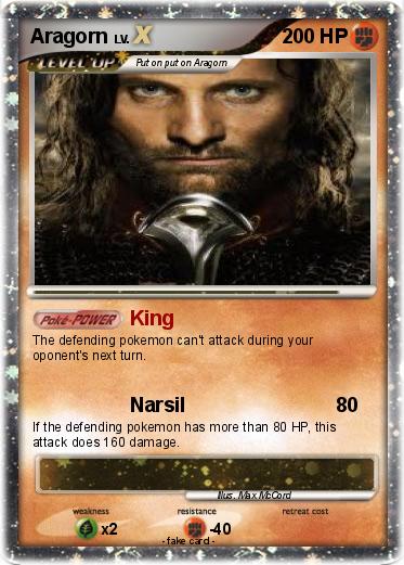 Pokémon Aragorn 50 50 - King - My Pokemon Card