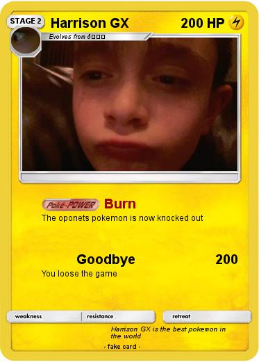 Pokémon Harrison GX - Burn - My Pokemon Card