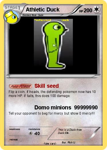 Pokémon Athletic Duck - Skill seed - My Pokemon Card