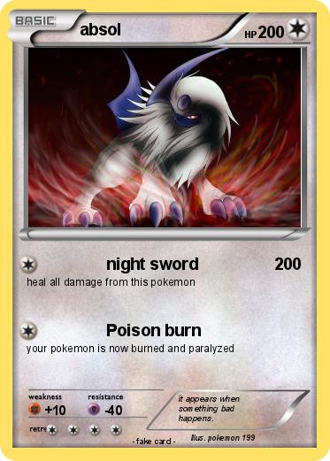 Pokémon absol 1111 1111 - night sword - My Pokemon Card