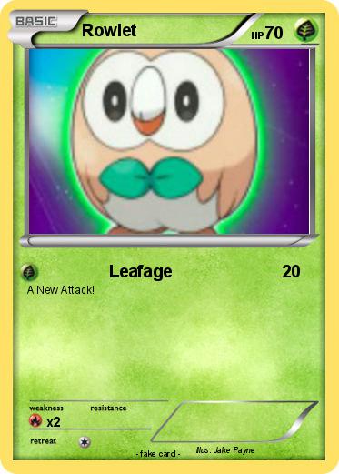 Pokémon Rowlet 1 1 - Leafage - My Pokemon Card
