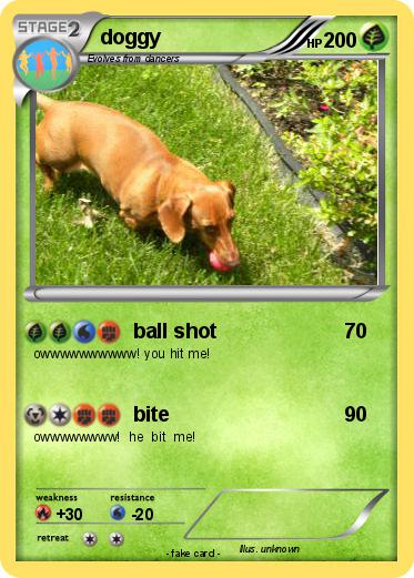 Pokémon doggy 181 181 - ball shot - My Pokemon Card