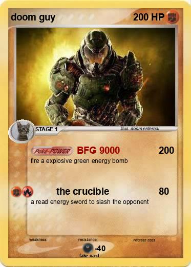 Pokémon doom guy 32 32 - BFG 9000 - My Pokemon Card