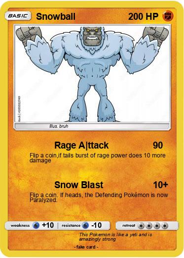Pokémon Snowball 162 162 - Rage A|ttack - My Pokemon Card