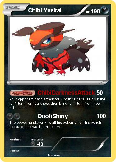 Pokémon Chibi Yveltal - ChibiDarknessAttack - My Pokemon Card