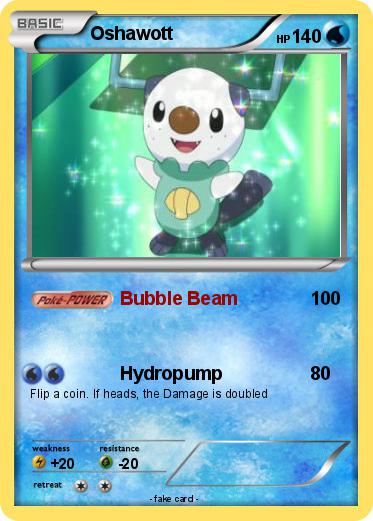 Pokémon Oshawott 966 966 - Bubble Beam - My Pokemon Card