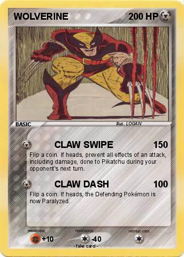 Pokémon WOLVERINE 383 383 - CLAW SWIPE - My Pokemon Card