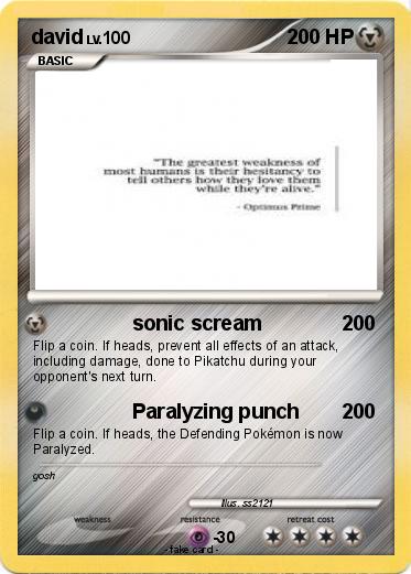 Pokémon david 1483 1483 - sonic scream - My Pokemon Card