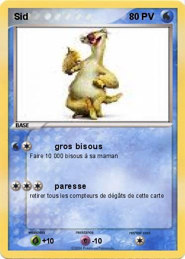 Pokémon Sid 9 9 - gros bisous - Ma carte Pokémon