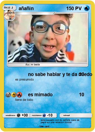 Pokémon ananin 15 15 - no sabe hablar y te da miedo - Mi carta pokémon