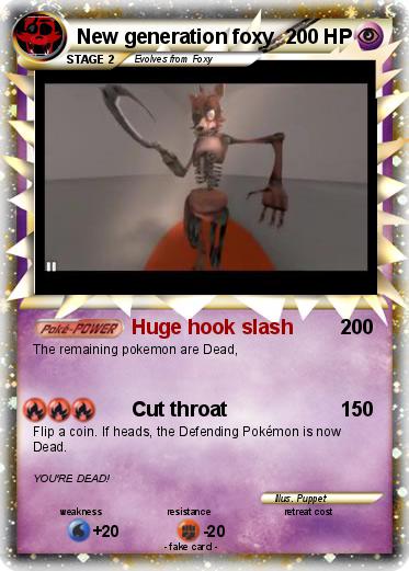 Pokémon New generation foxy - Huge hook slash - My Pokemon Card