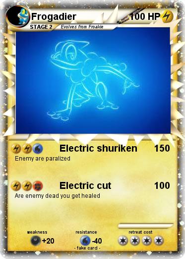 Pokémon Frogadier 105 105 - Electric shuriken - My Pokemon Card