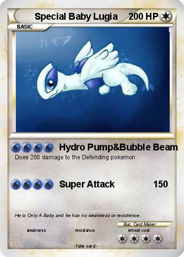 Pokémon Special Baby Lugia - Hydro Pump&Bubble Beam - My Pokemon Card