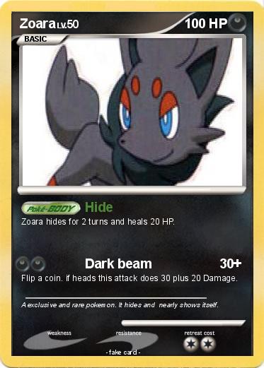 Pokémon Zoara 1 1 - Hide - My Pokemon Card