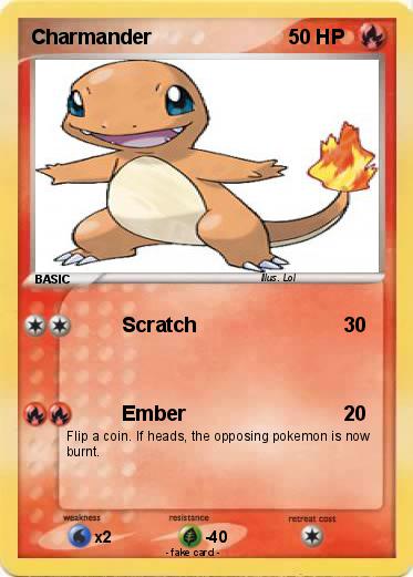 Pokémon Charmander 1222 1222 - Scratch - My Pokemon Card