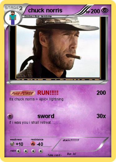 Pokémon chuck norris 3329 3329 - RUN!!!!! - My Pokemon Card