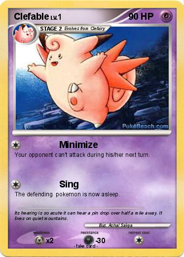 Pokémon Clefable 44 44 - Minimize - My Pokemon Card